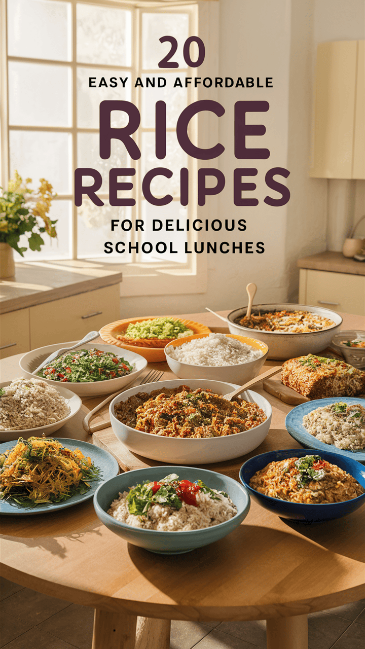 20 Easy and Affordable Rice Recipes for Delicious School Lunches