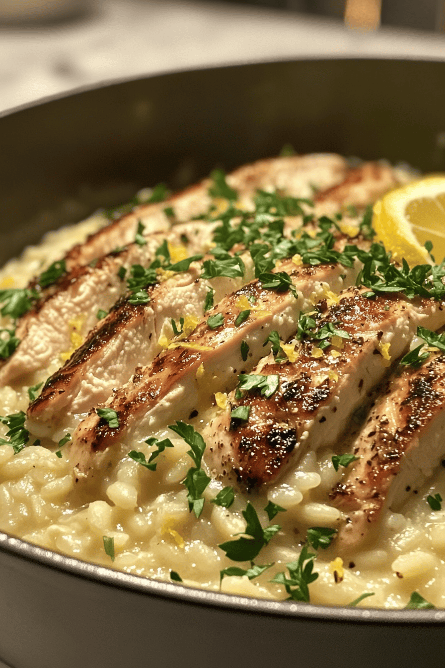 Dinner in a Flash: One-Pot Lemon Garlic Parmesan Risotto with Chicken