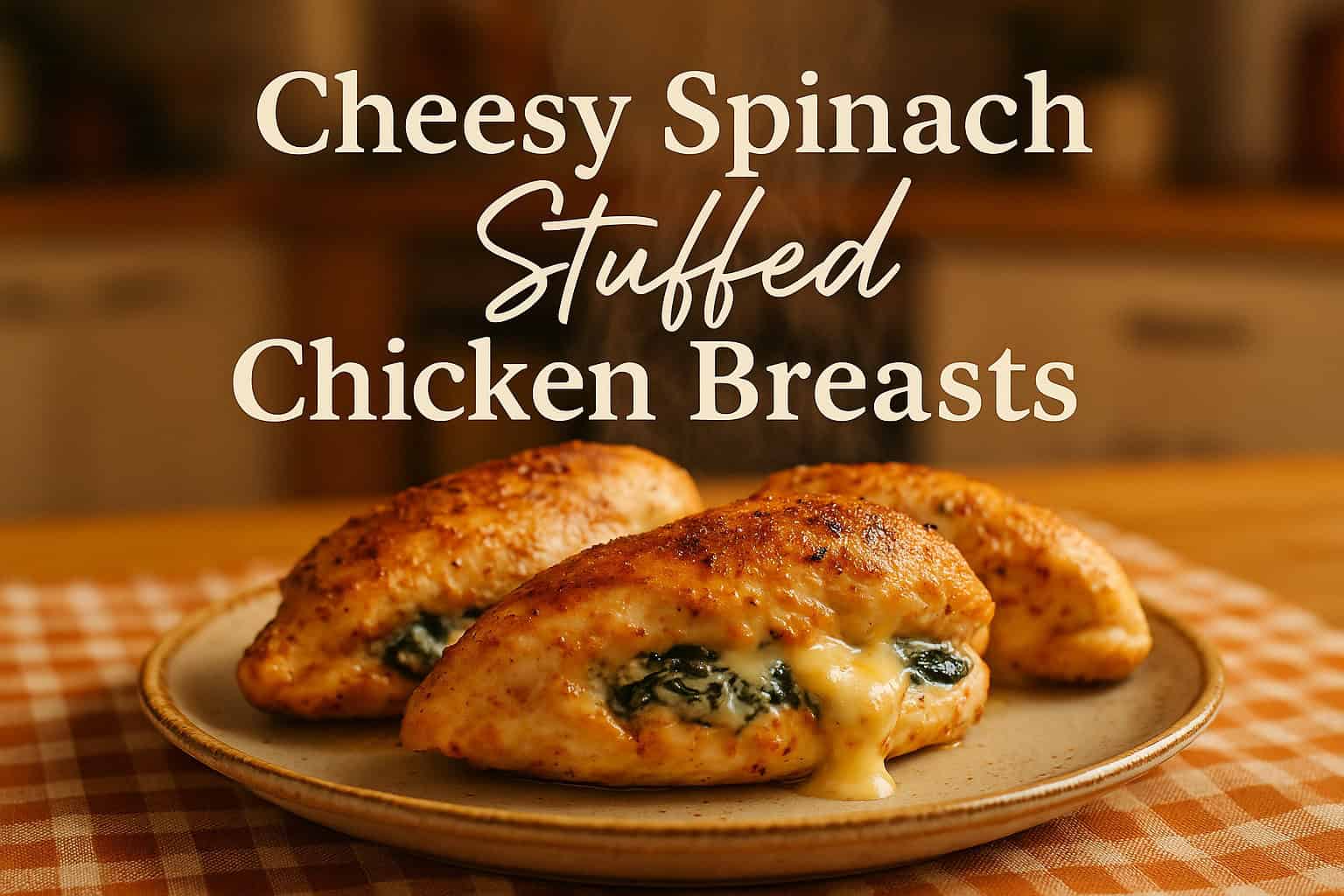 Cheesy Spinach Stuffed Chicken Breasts